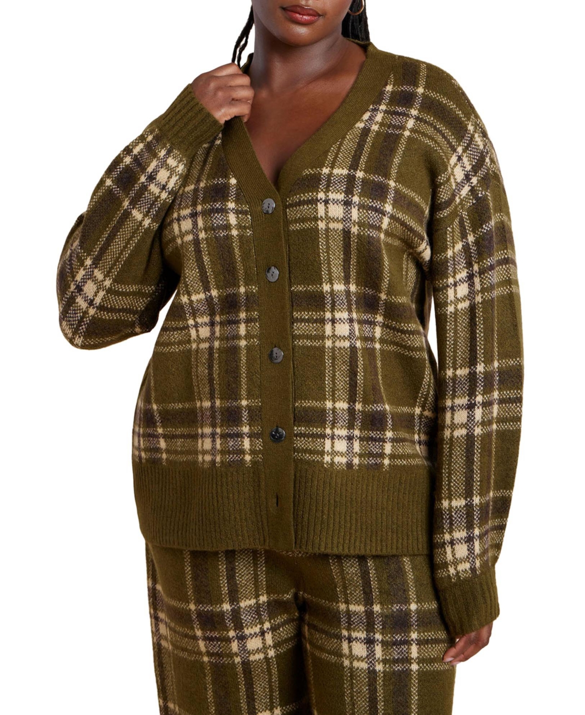 Click here for Eloquii Womens Plus Size Printed Longline Cardigan... prices