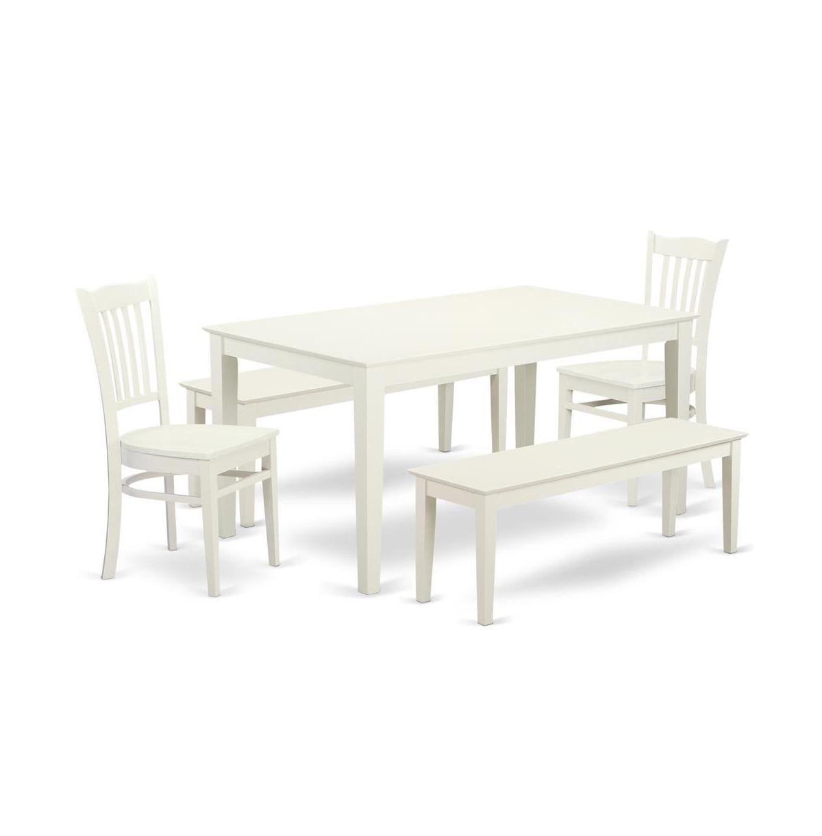 Click here for East West Furniture Dining Room Set Linen White -... prices