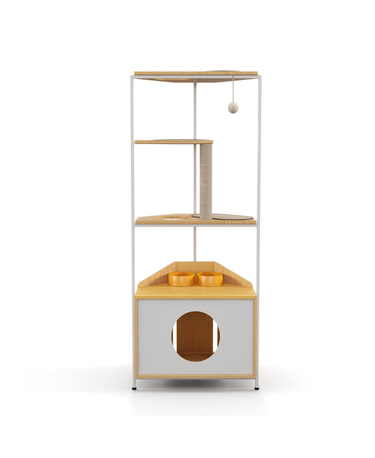 Click here for Aostirmotor Corner Cat Tower Cat Tree with Scratch... prices