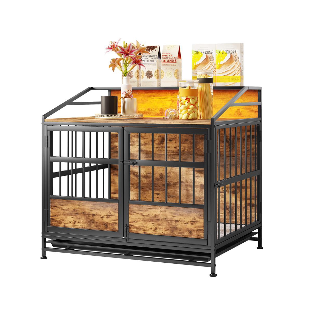Click here for Aostirmotor Brown Multi-function Dog Crates with S... prices