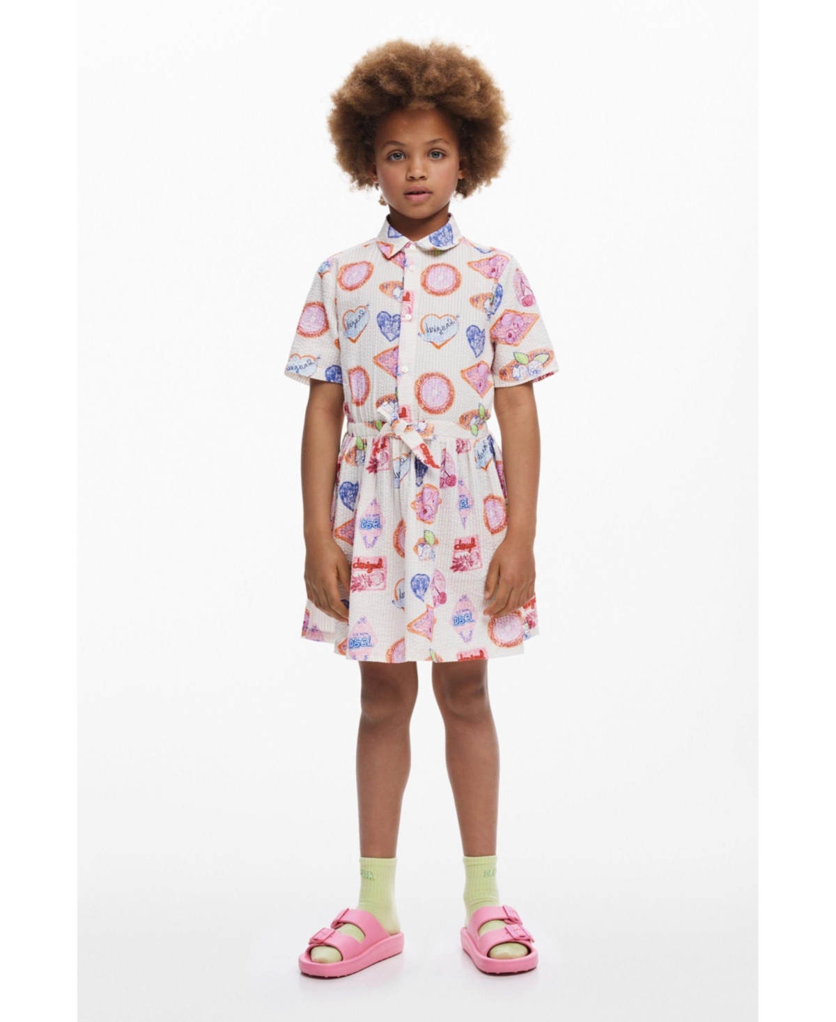 Click here for Desigual Girlss Shirt dress stamps - Multi prices