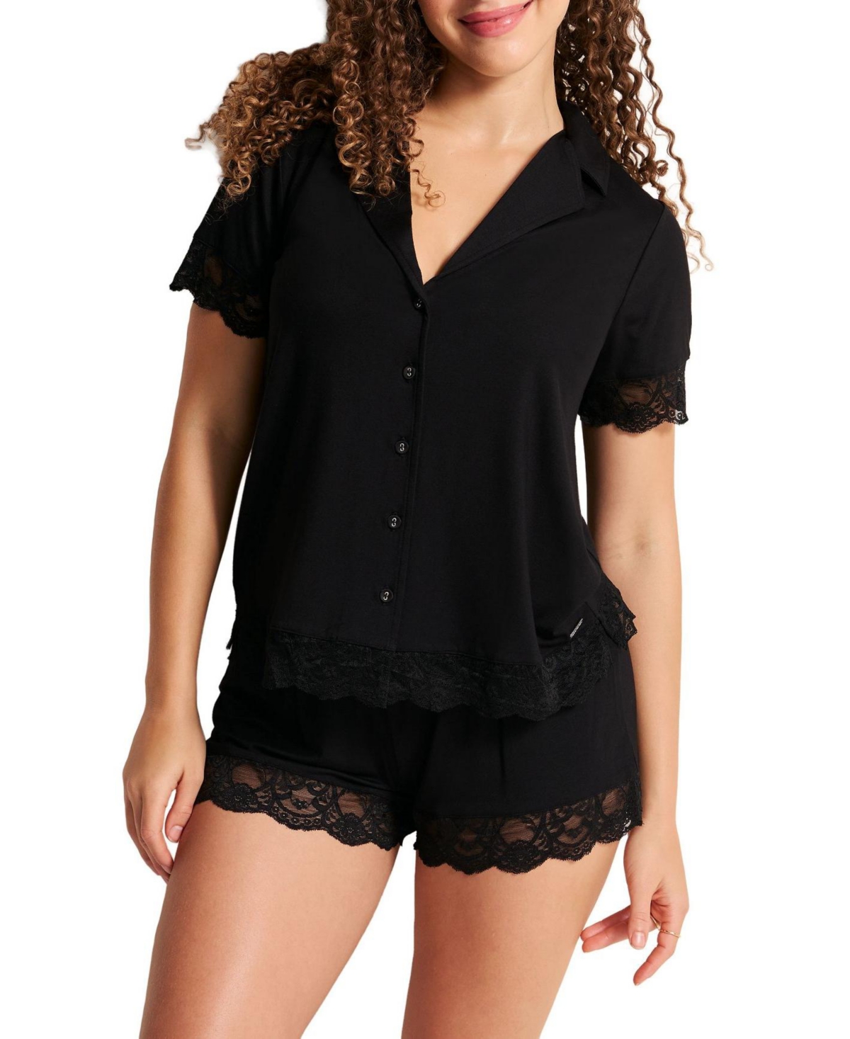 Click here for Adore Me Isa Womens Short Pajama Set - Black prices