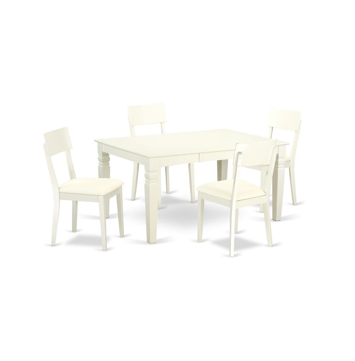 Click here for East West Furniture Dining Room Set Linen White -... prices
