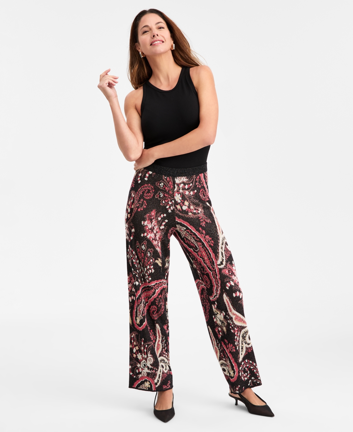 Click here for Jm Collection Womens Printed Jacquard Pants  Macys... prices