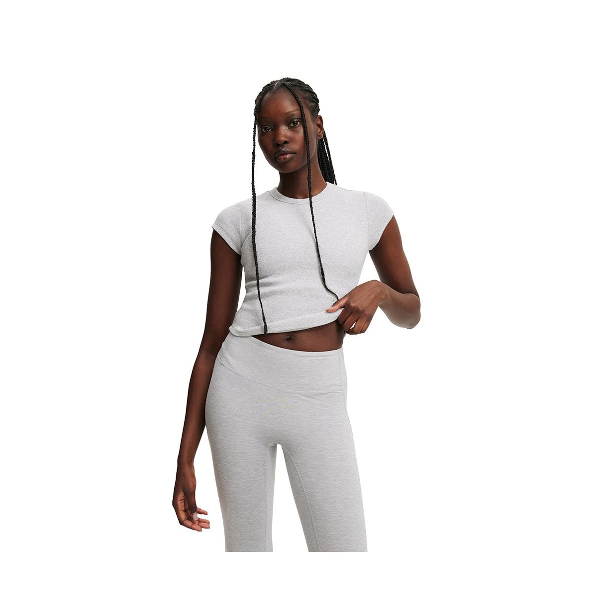 Click here for Cotton On Womens Active Curved Hem Baby Tee - Ligh... prices