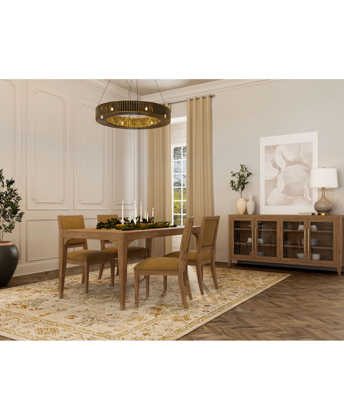 Click here for Everleigh Dining 5-Pc. Set (Table & 4 Upholstered... prices