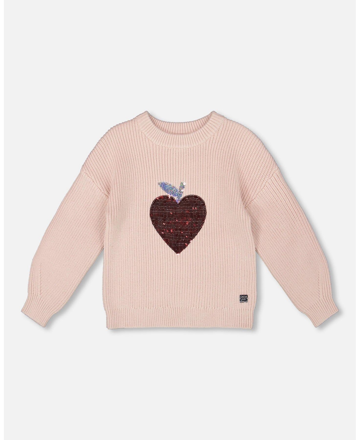 Click here for Deux par Deux Big Girls Knit Sweater Pinkish White... prices