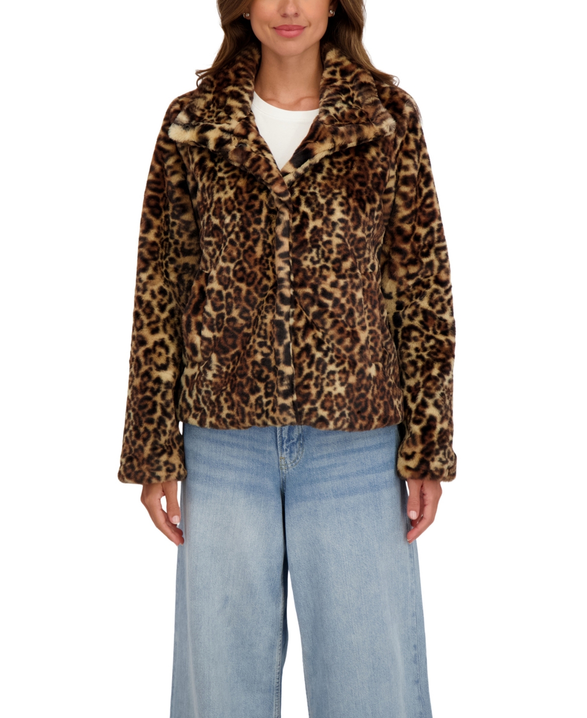 Click here for Sebby Collection Womens Short Faux Fur Jacket - Le... prices