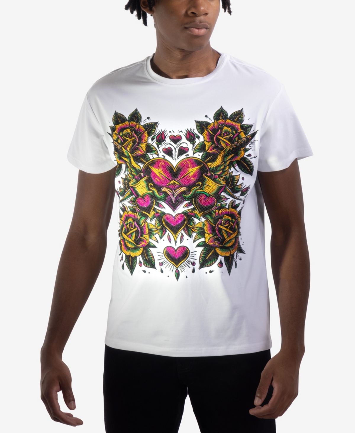 Click here for Heads Or Tails Mens Rhinestone Graphic T-Shirt - W... prices