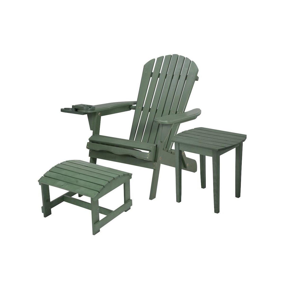 Click here for Jiallo Foldable Adirondack Chair With Cup Holder B... prices