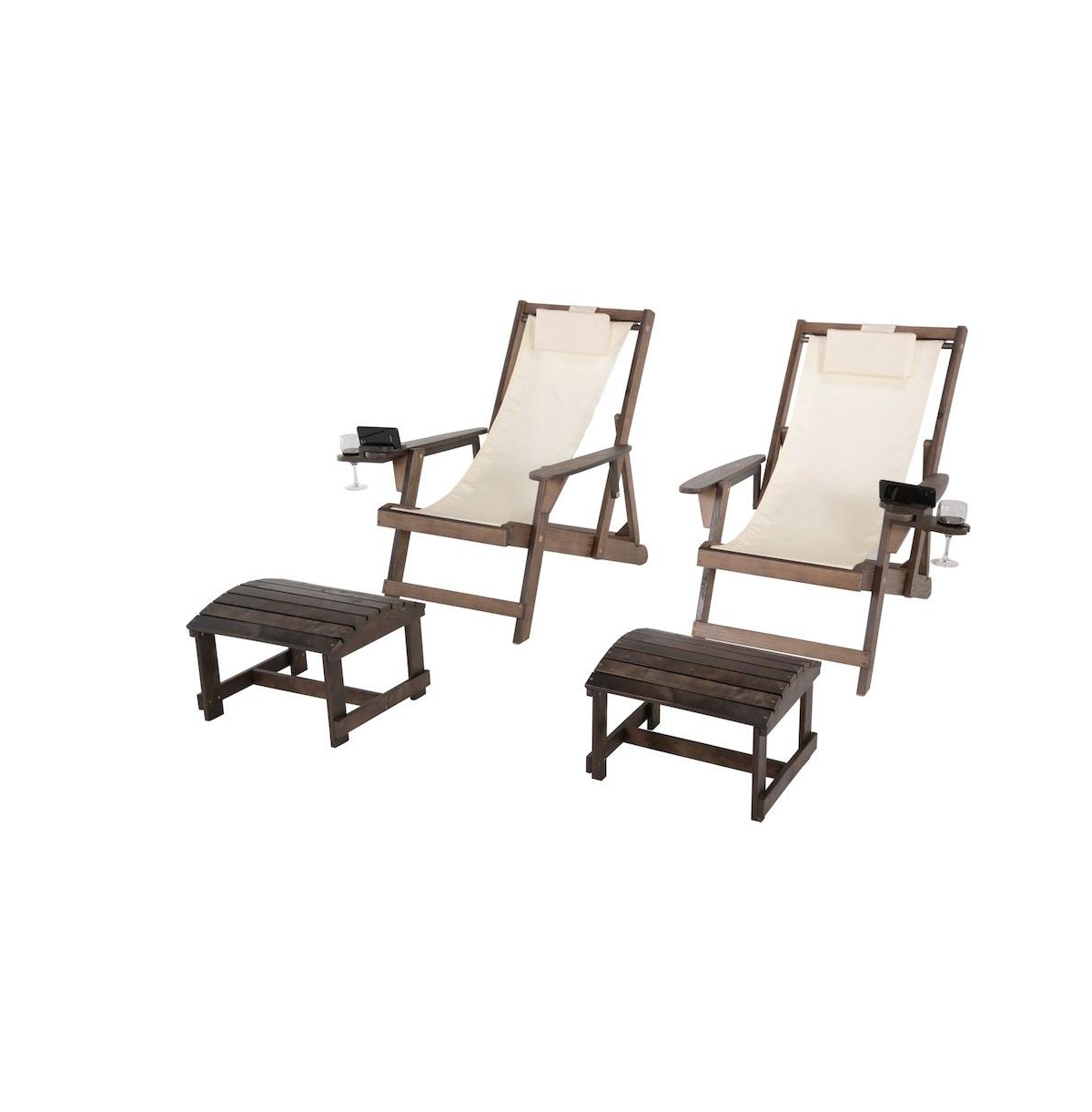 Click here for Jiallo Canvas Sling Chair With Cup And Wine Holder... prices