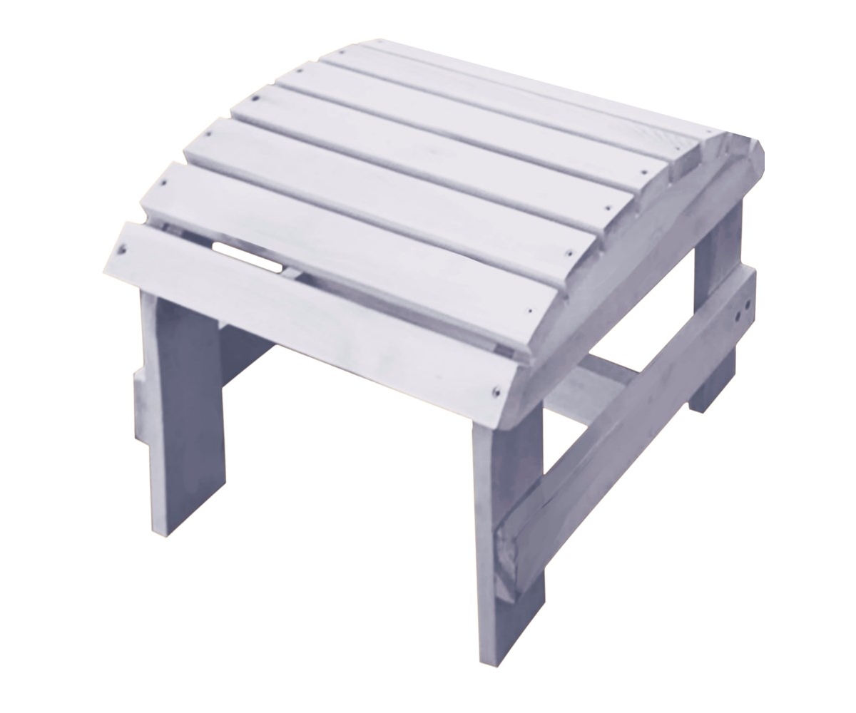 Click here for Jiallo White Adirondack Pine Ottoman - White prices