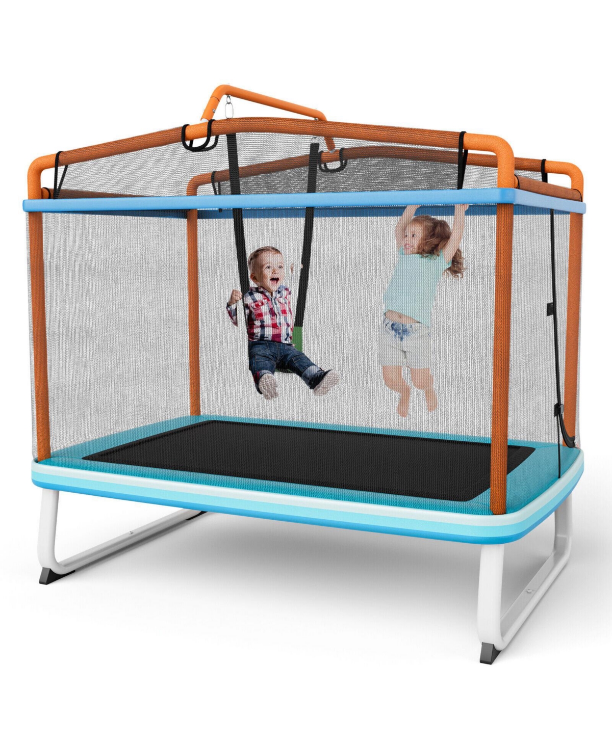 Click here for Akiudex 3-in-1 Kids Rectangular Trampoline with Sw... prices