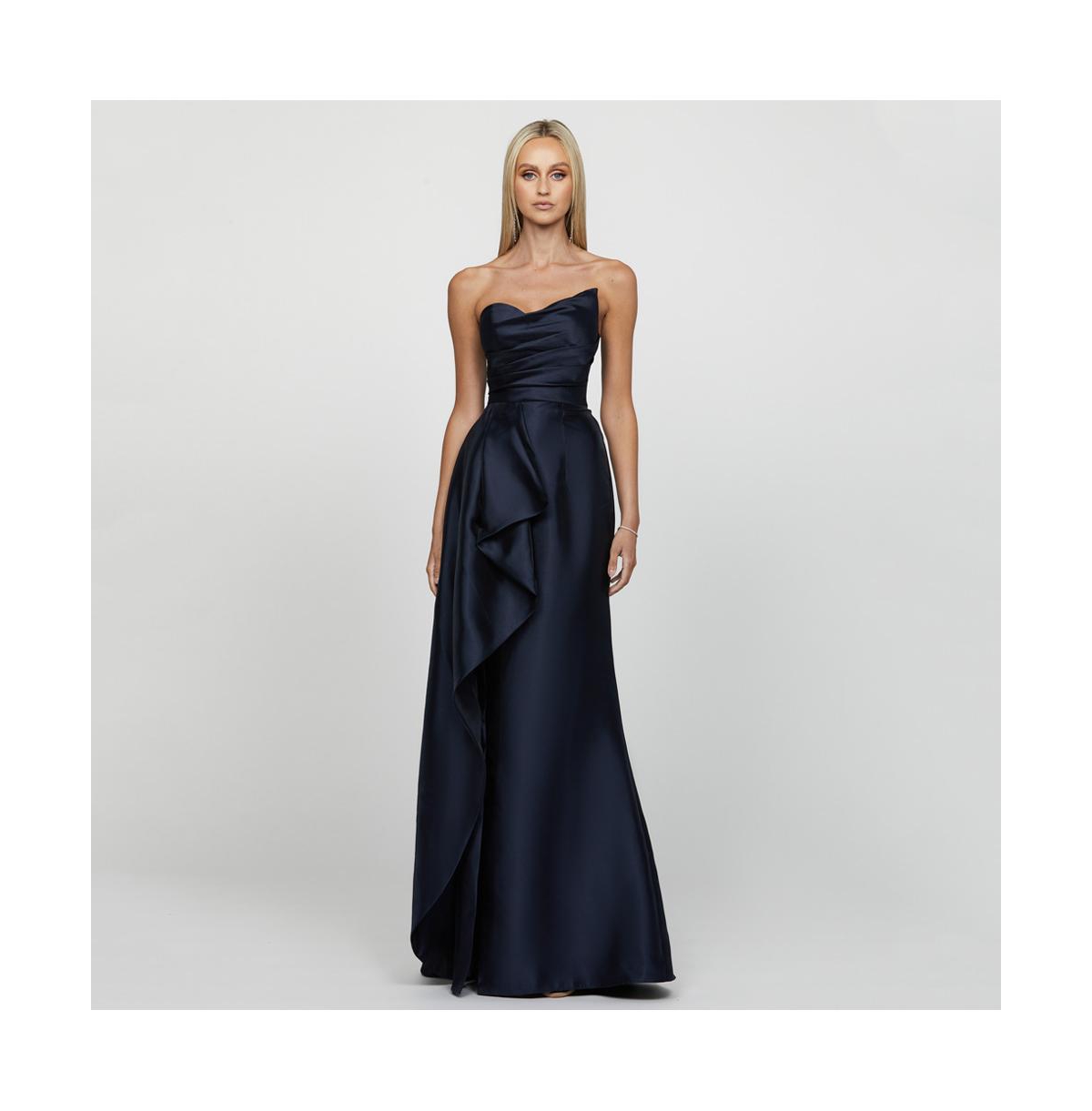 Click here for Bariano Kasery Asymmetric Gown - Navy prices