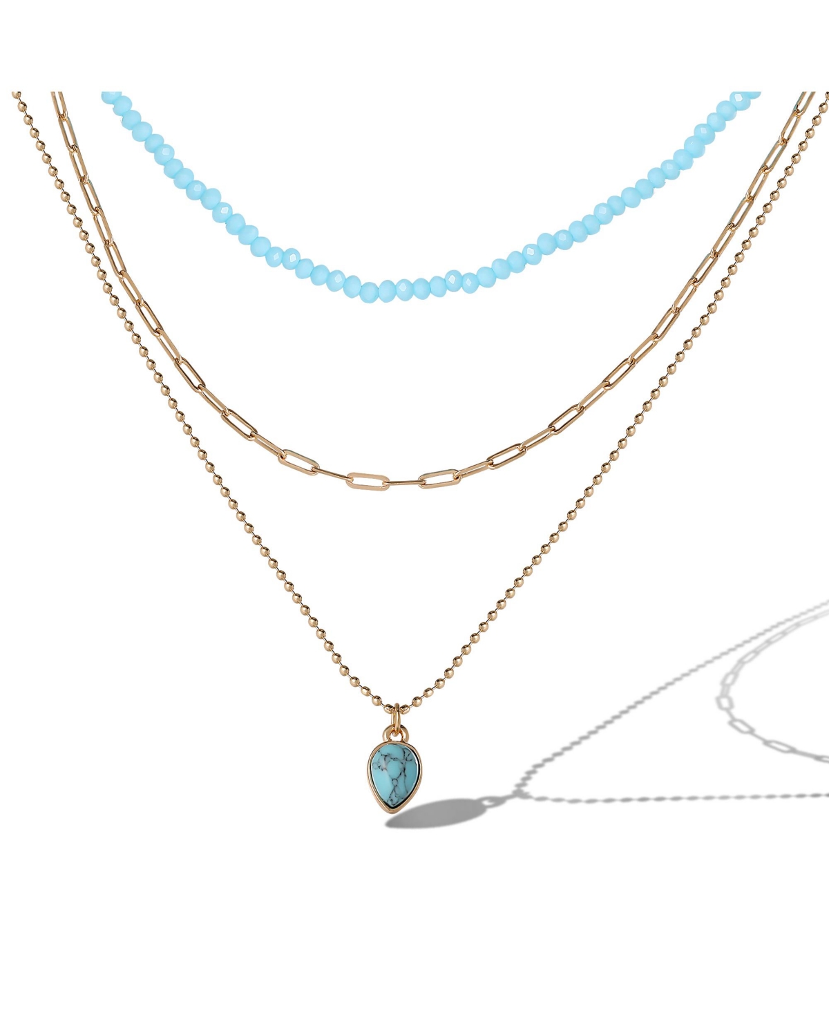 Click here for Jessica Simpson Layered Turquoise Bead & Heart Pen... prices