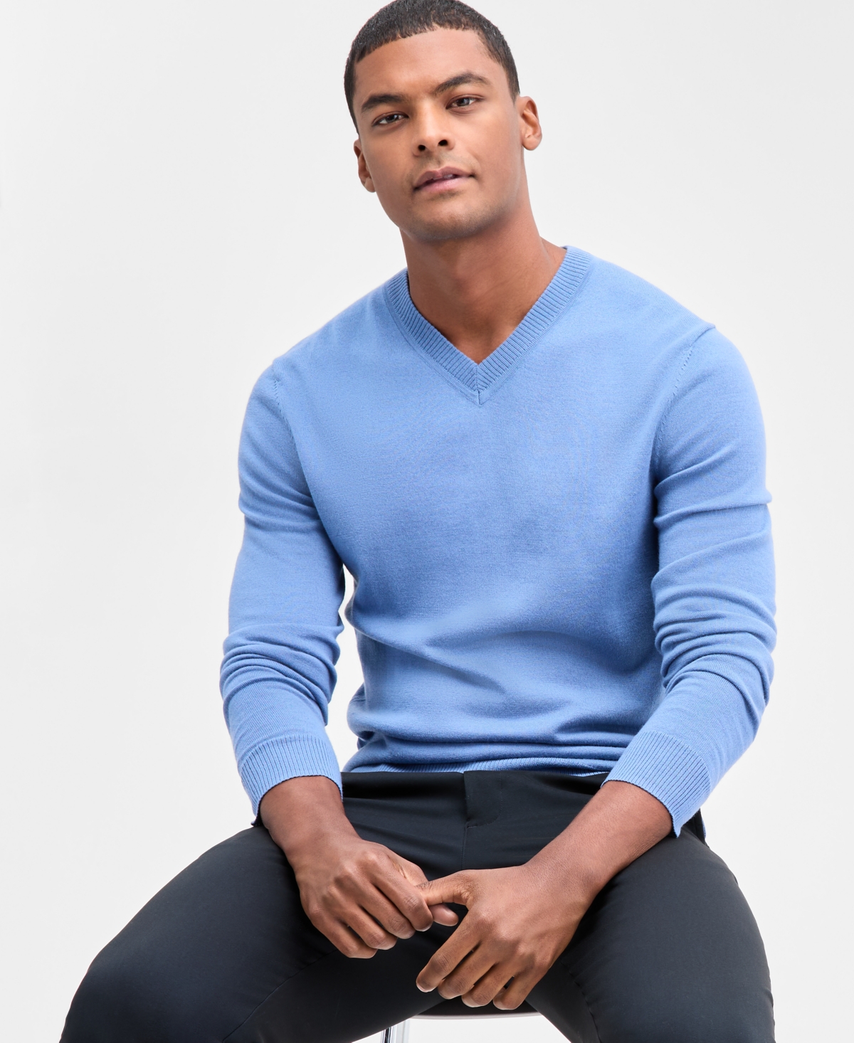 Click here for Alfani Mens Long-Sleeve V-Neck Merino Sweater  Cre... prices