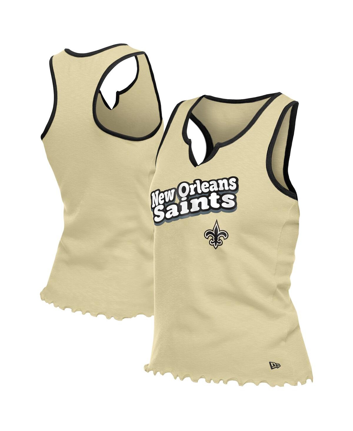 Click here for New Era Womens Gold New Orleans Saints Lettuce Hem... prices