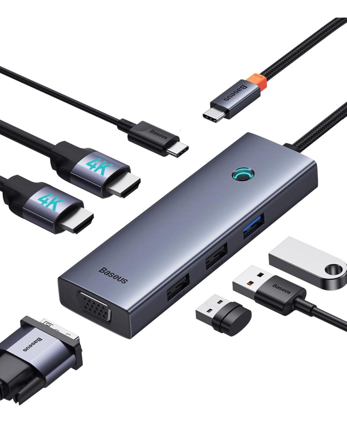 Click here for Docking Station Dual Monitor  Baseus 7 in 1 Laptop... prices