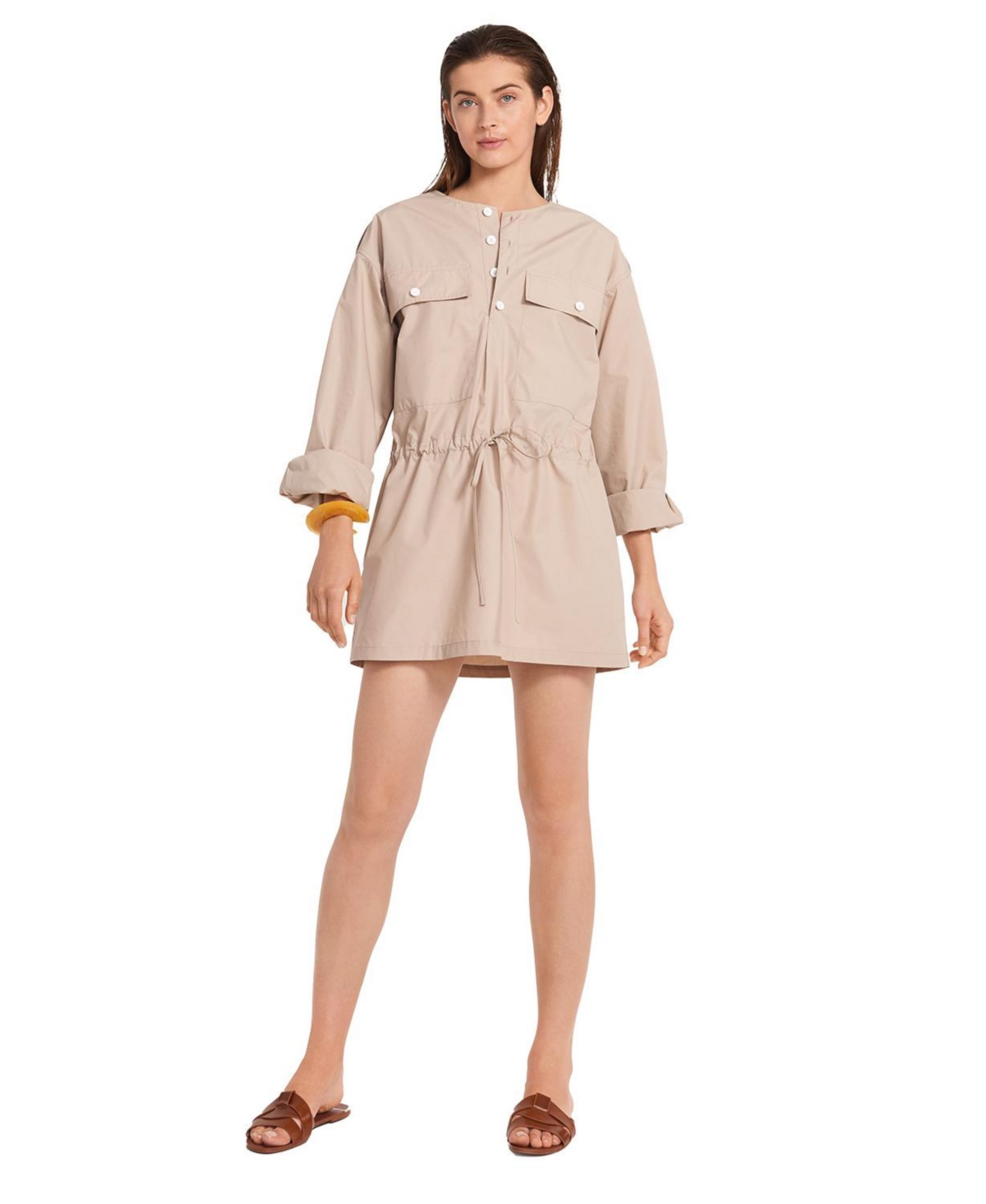 Click here for Ansea Womens The Anorak Dress - Khaki prices