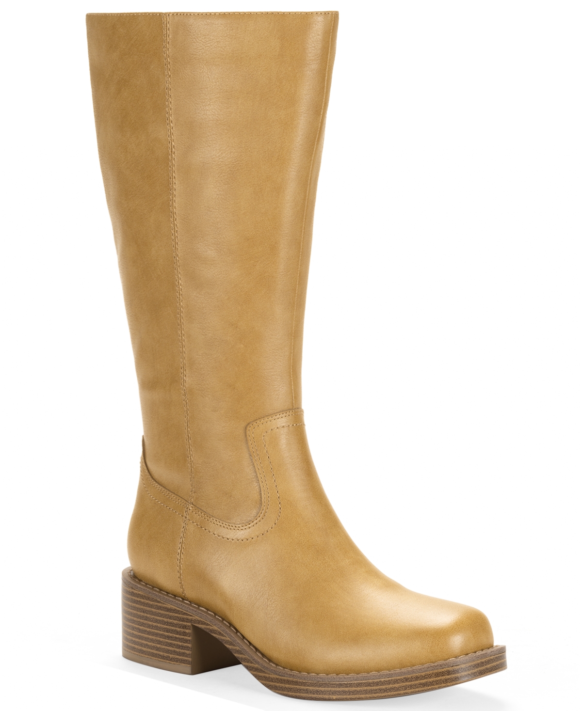 Click here for Wild Pair Womens Warblerr Wide Calf Square Toe Tal... prices