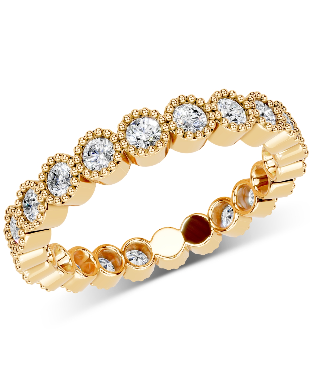 Click here for Diamond Milgrain Bead Frame Eternity Band (1 ct. t... prices