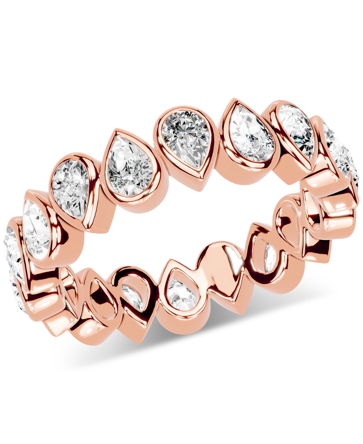 Click here for Diamond Pear Bezel Eternity Band (2 ct. t.w.) in P... prices