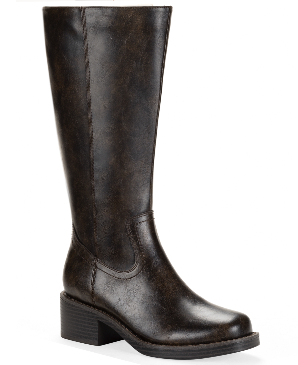 Click here for Wild Pair Womens Warblerr Wide Calf Square Toe Tal... prices