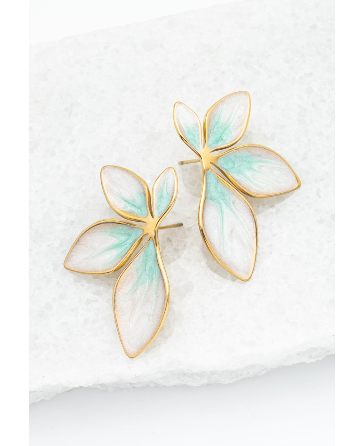Click here for Starfish Project Flourish Mint Leaf Earrings - Min... prices
