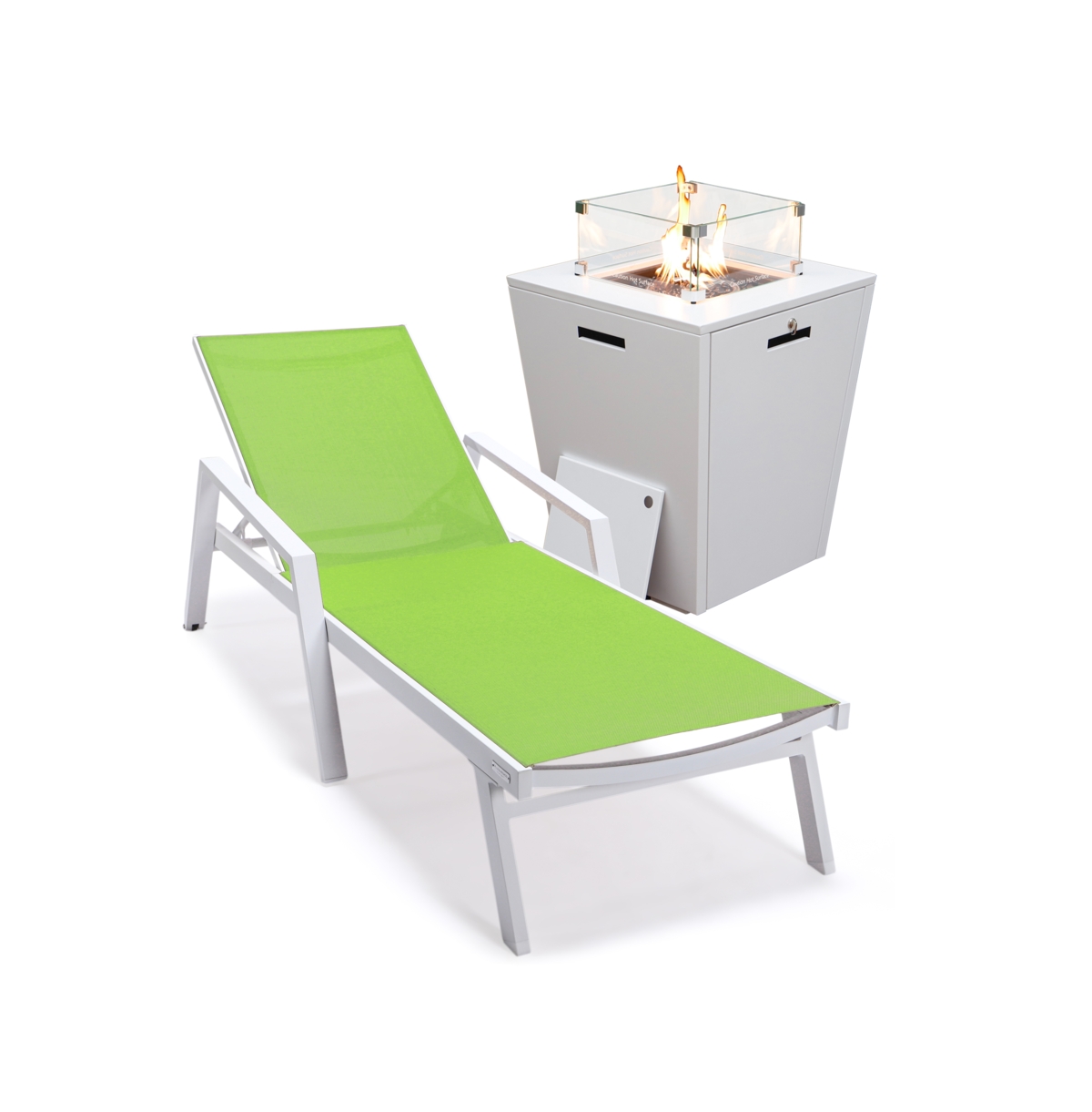 Click here for LeisureMod White Aluminum Outdoor Patio Chaise Lou... prices