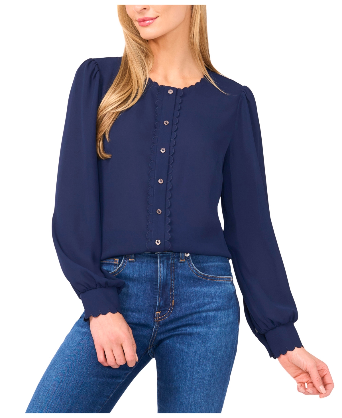 Click here for CeCe Womens Long Sleeve Button Down Blouse - Class... prices