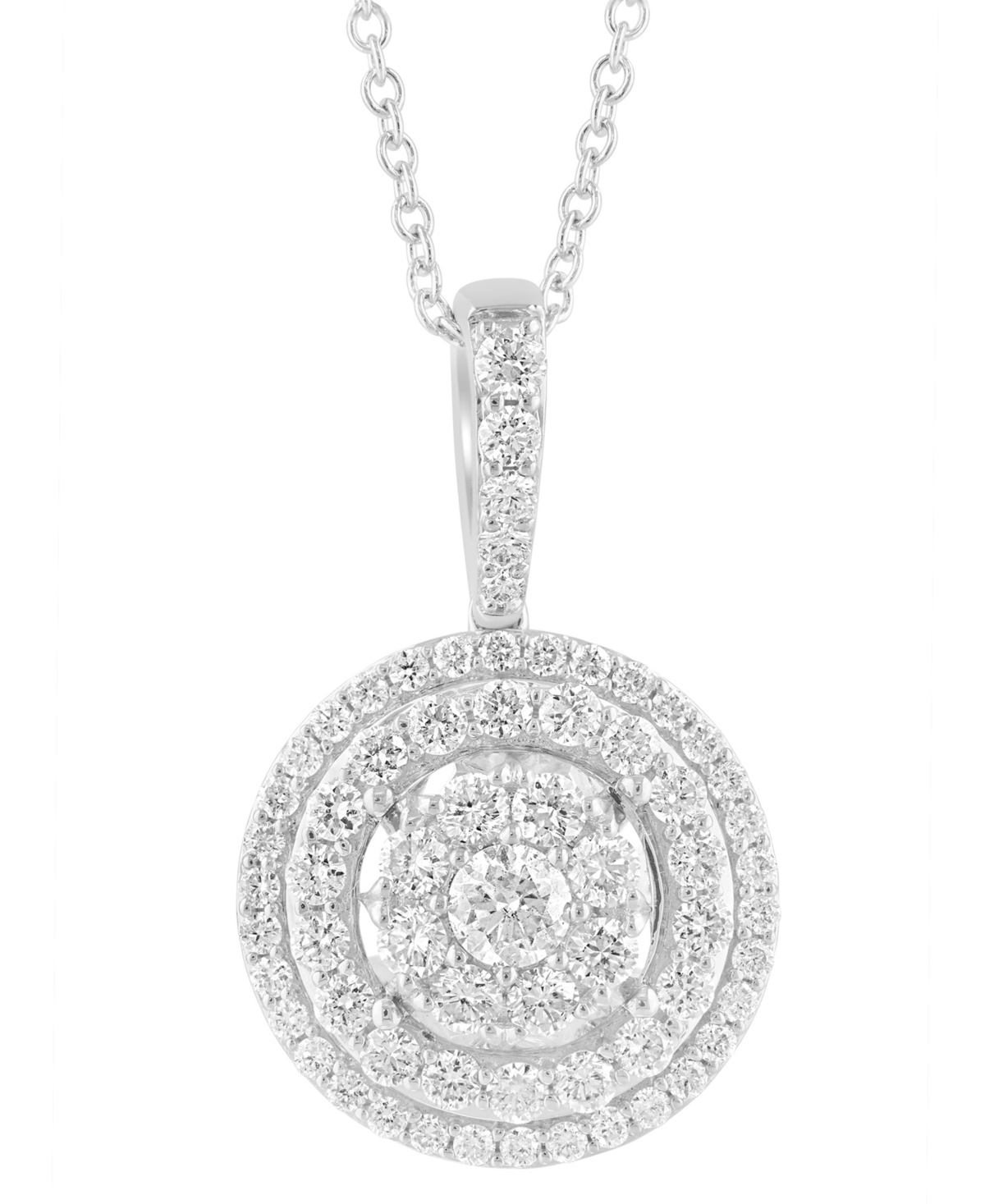 Click here for Effy Diamond Concentric Circle 18 Pendant Necklace... prices