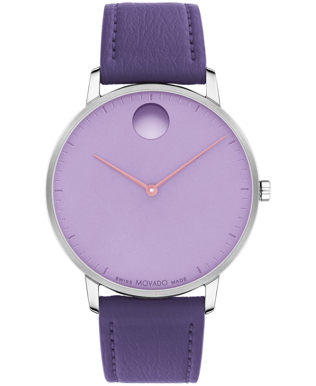 Click here for Movado Unisex Face Swiss Quartz Plum Leather Watch... prices