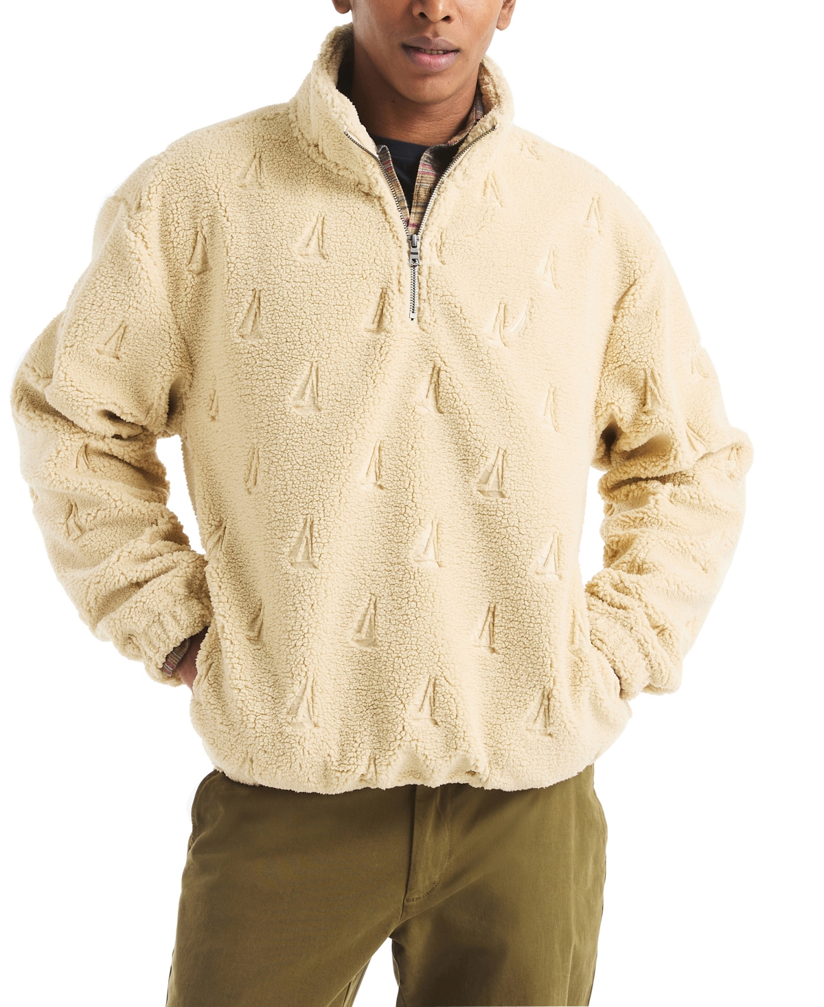 Click here for Nautica Mens Embossed Boat Print Sweatshirt - Seas... prices