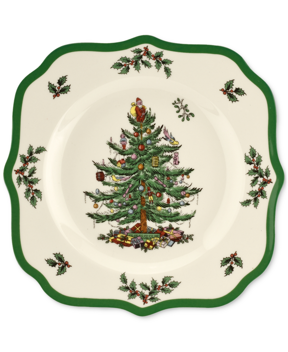 Click here for Spode Christmas Tree Scalloped Salad Plate  8.75 prices