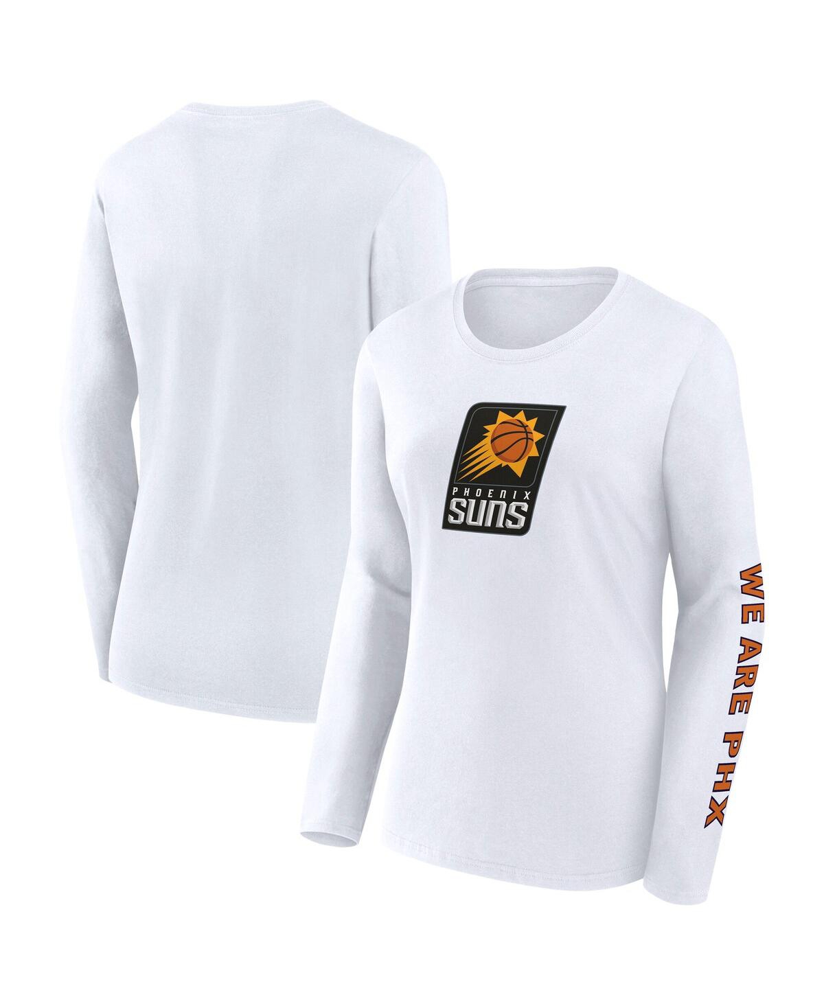 Click here for Fanatics Womens White Phoenix Suns Long Sleeve T-S... prices