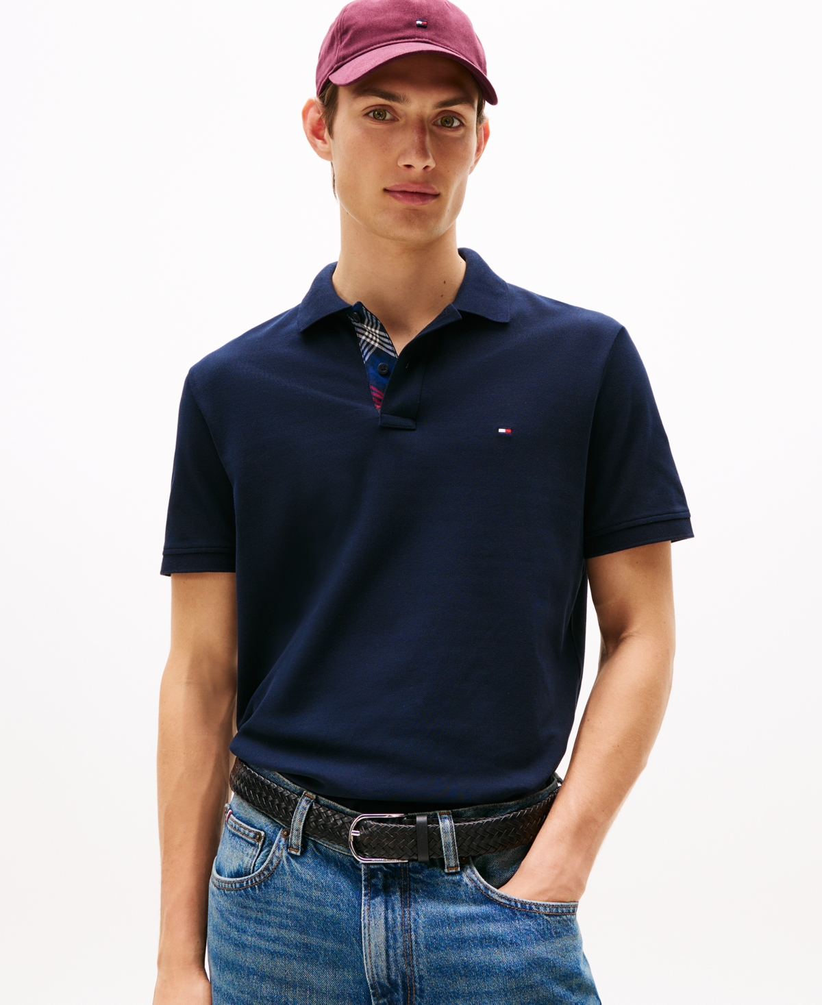 Click here for Tommy Hilfiger Mens Pique Placket Interest Regular... prices