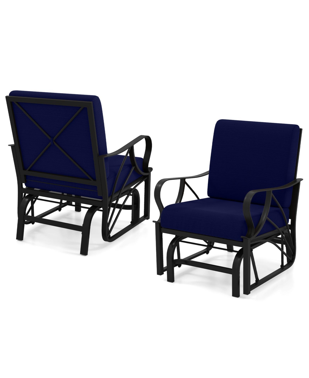 Click here for Gymax 2PCS Patio Glider Chair Single Outdoor Rocki... prices