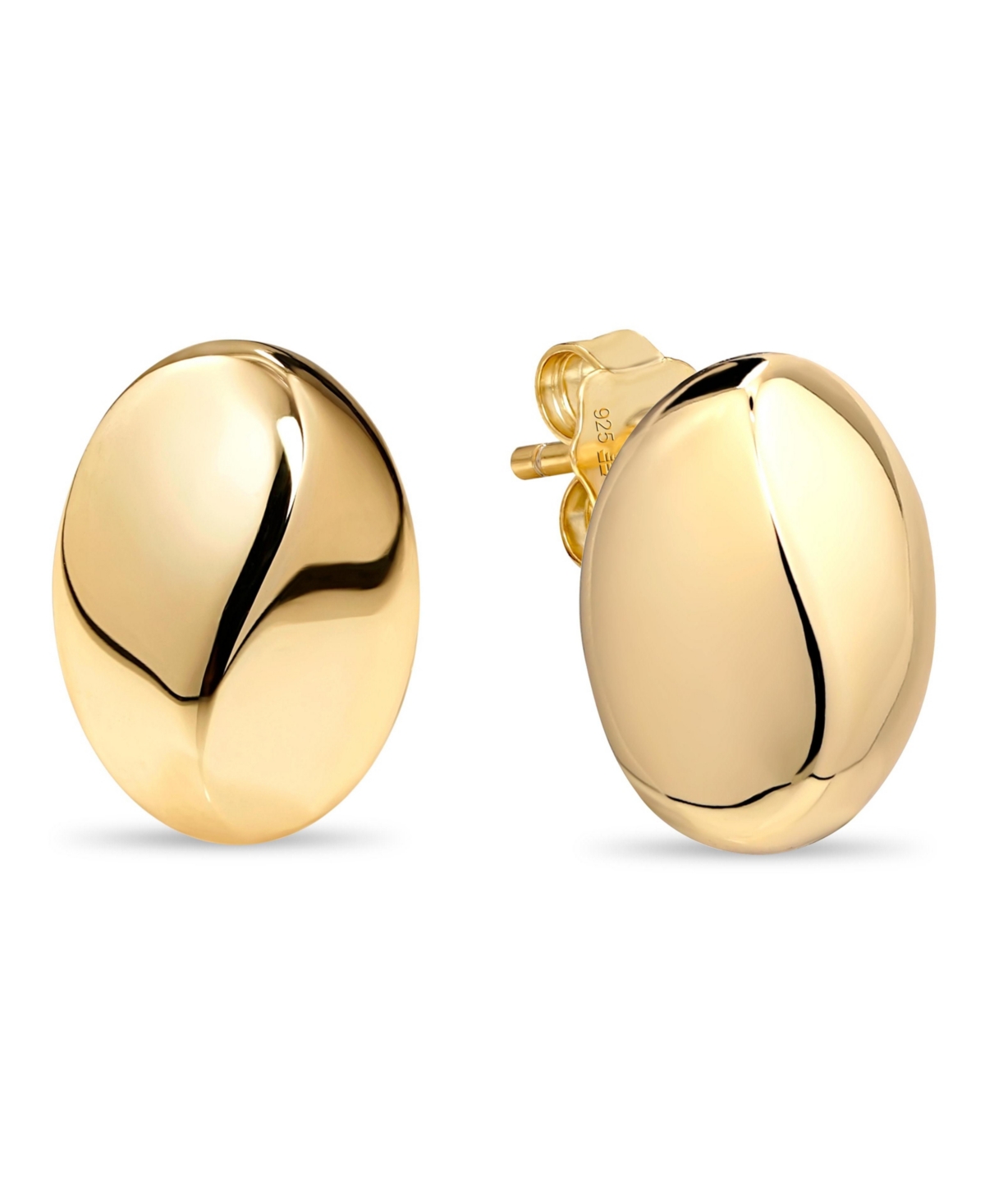 Click here for Devata Dome Stud Earrings in Gold Plated Sterling... prices