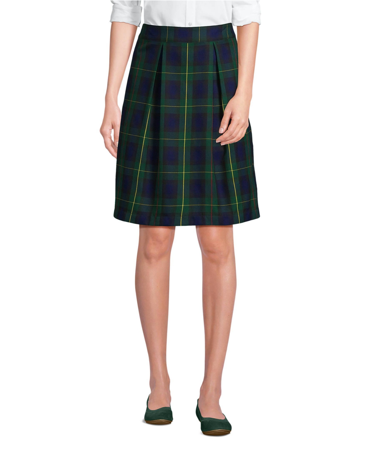 Click here for Lands End Womens Plaid Skort Top of Knee - Plaid h... prices