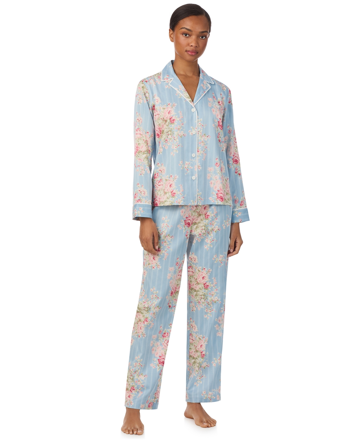 Click here for Lauren Ralph Lauren Petite Long Sleeve Pajama Set... prices