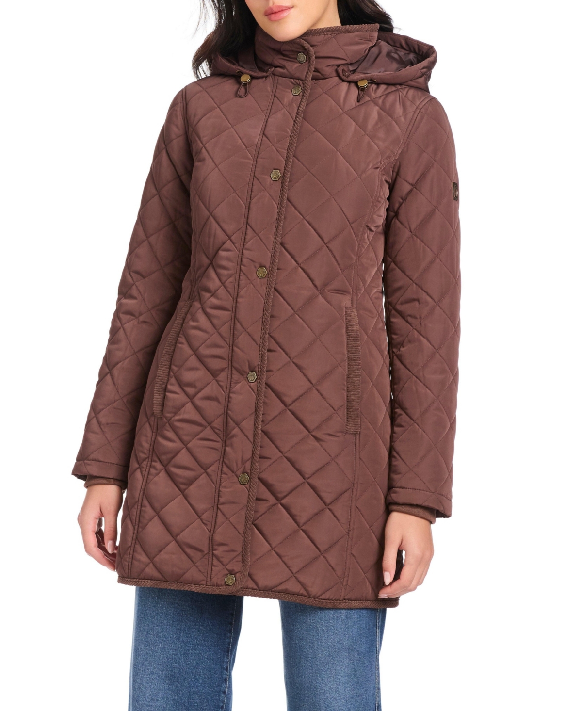 Click here for Vince Camuto Womens Long Mini Quilt Coat - French... prices