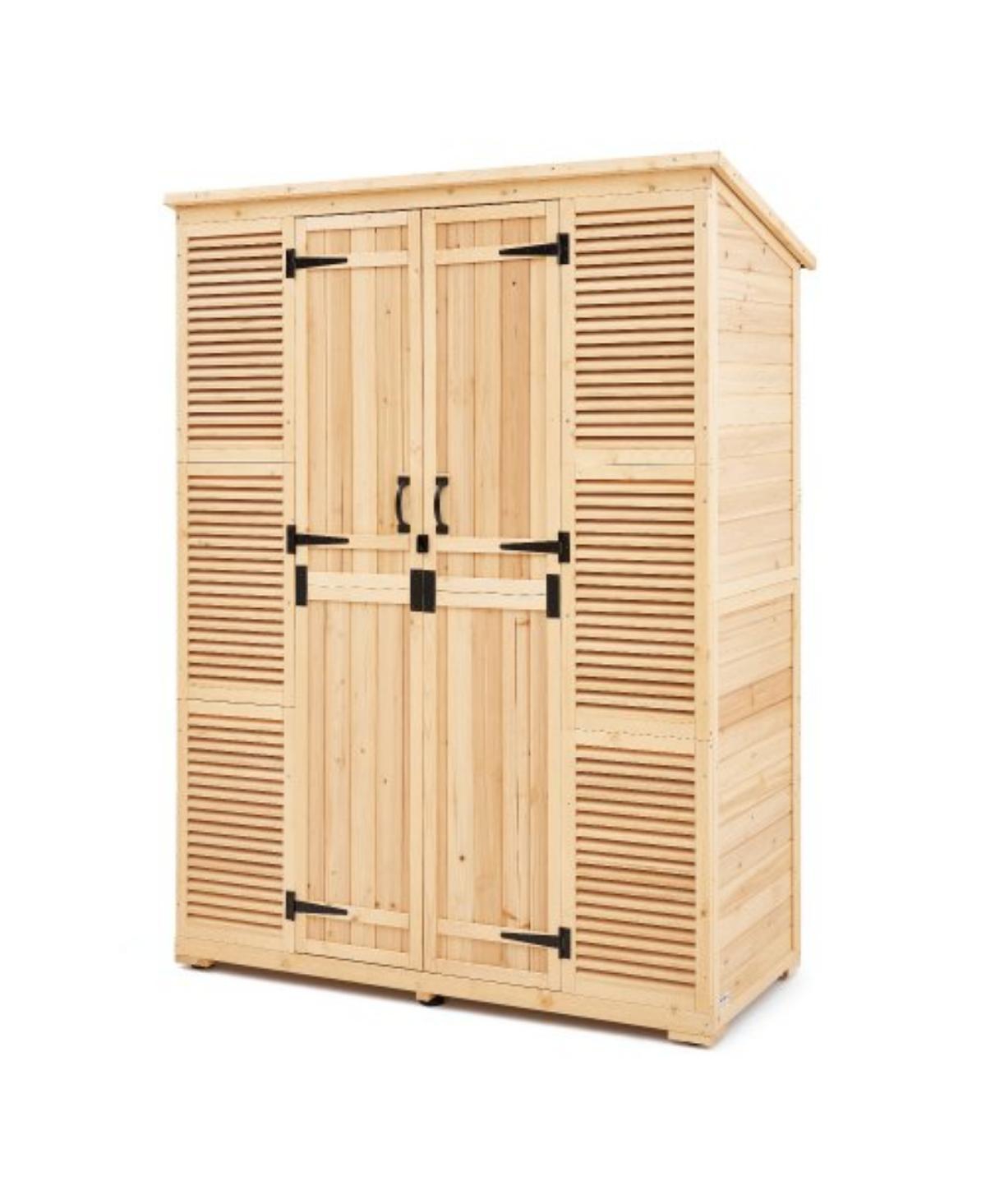 Click here for Slickblue Outdoor Wooden Storage Shed with Lock  W... prices