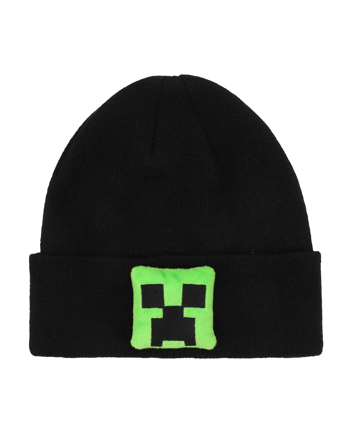 Click here for Minecraft Plush Creeper Patch Youth Black Cuff Bea... prices