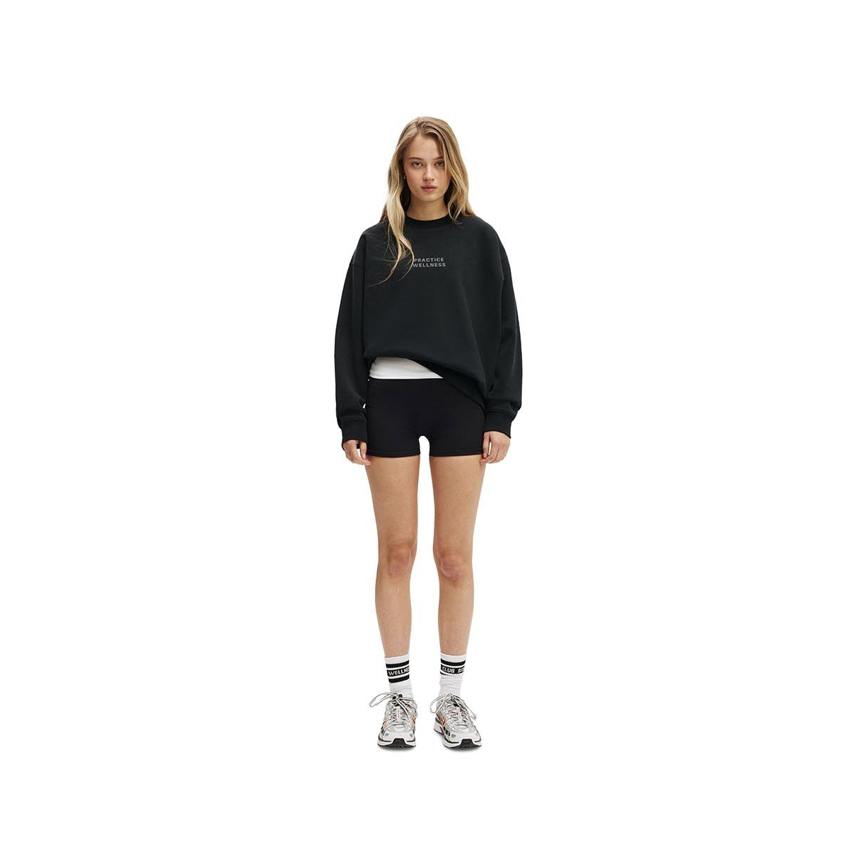 Click here for Cotton On Womens Active Plush Graphic Crew Sweatsh... prices
