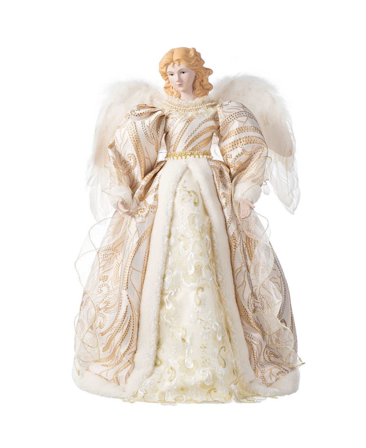 Click here for Glitzhome 24 Faux Fur Christmas Angel Tree Topper... prices