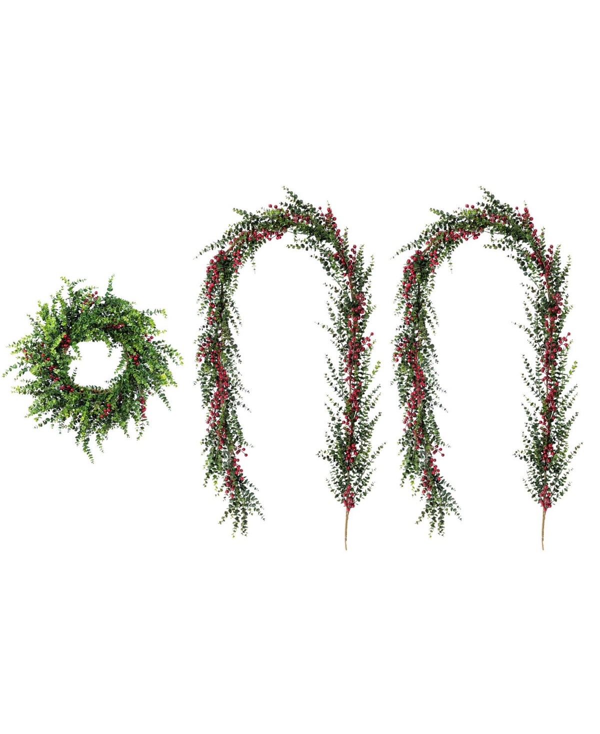Click here for Glitzhome Christmas Greenery Dripping Eucalyptus W... prices