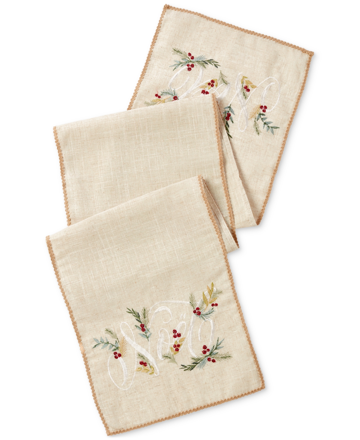 Click here for Lenox French Perle Holly Noel Table Runner  14 x 7... prices