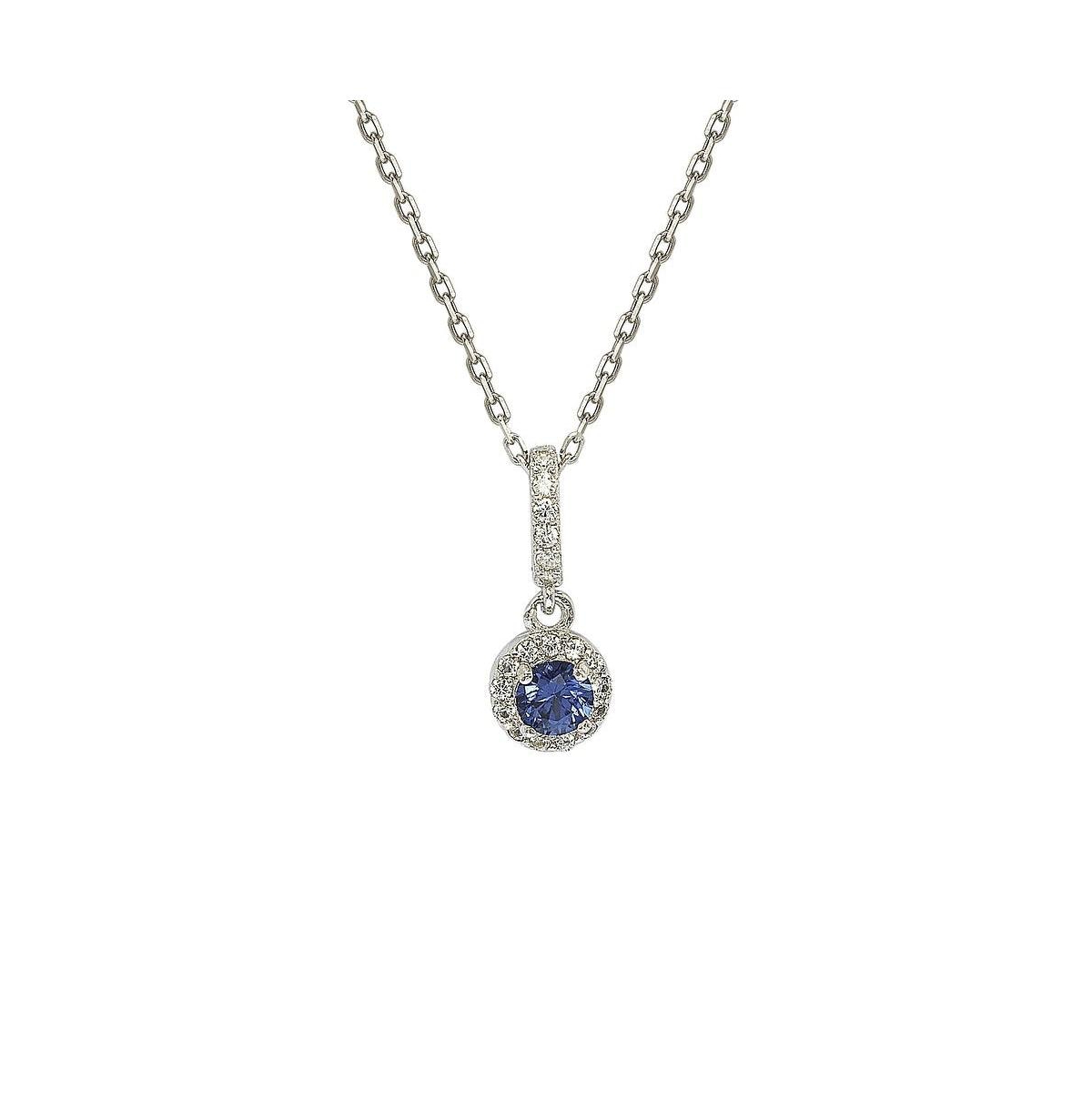 Click here for Suzy Levian Sterling Silver Sapphire & Created Whi... prices