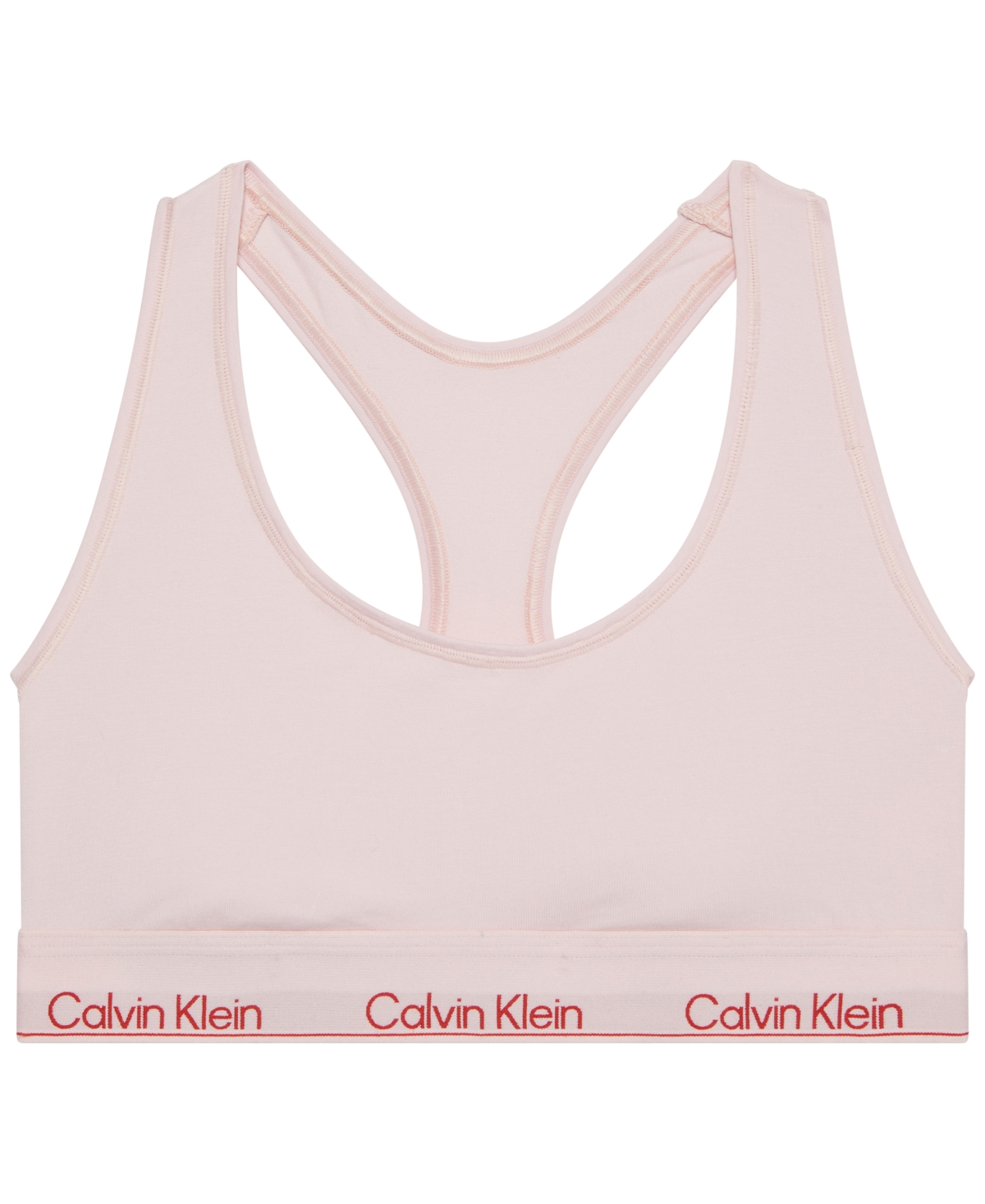 Calvin Klein Womens Icon Cotton Unlined Racerback Bralette QF8493 - Potpourri