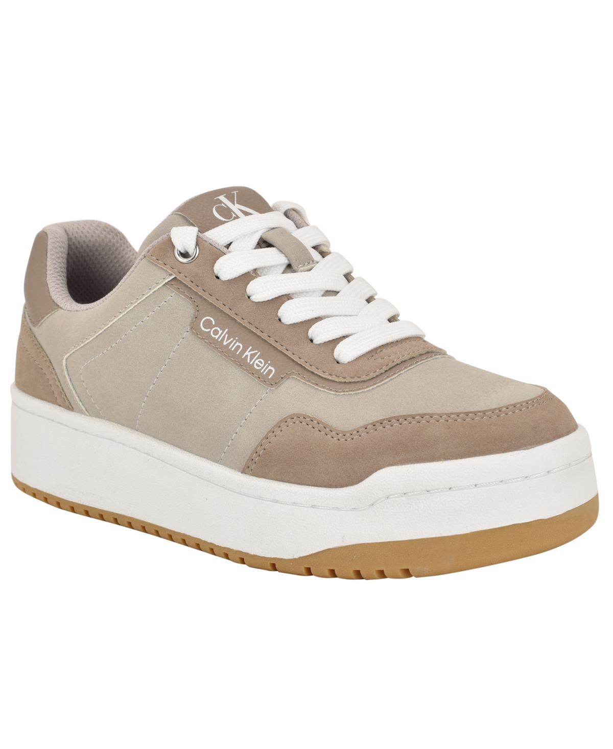 Click here for Calvin Klein Womens Adryen Lace-Up Sneakers - Ligh... prices